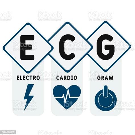 Ecg Electrocardiogram Acronym向量圖形及更多健保和醫療圖片 健保和醫療 器材 圖 Istock