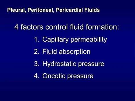 Ppt Pleural Peritoneal Pericardial Fluids Powerpoint Presentation