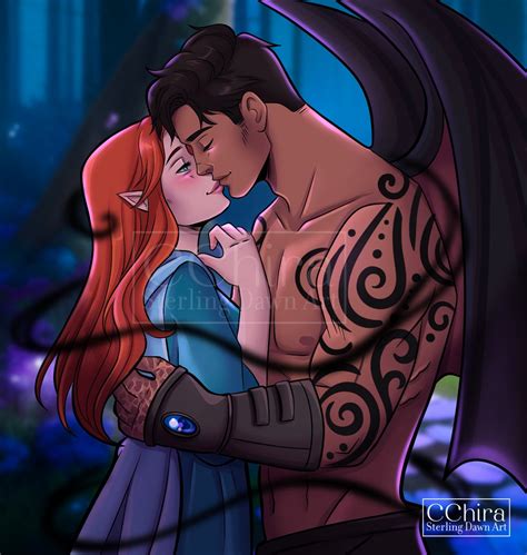 Gwyn And Azriel Art Print Etsy