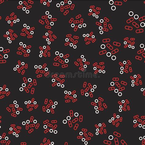 Line Medical Pill Bottle Biohacking Icon Isolated Seamless Pattern On
