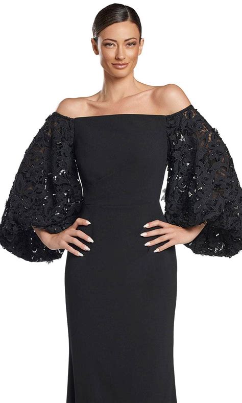 Alexander By Daymor 2047f24 Lace Off Shoulder Long Gown Couture Candy