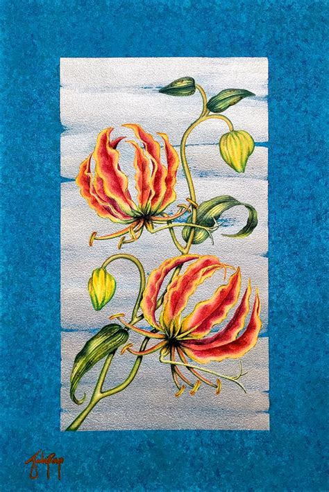 Gilded Beauty Gloriosa Flower By Jinky Rayo Imahica Art Gallery