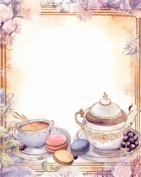 There Is A Picture Of A Picture Of A Tea Party Generative Ai Premium