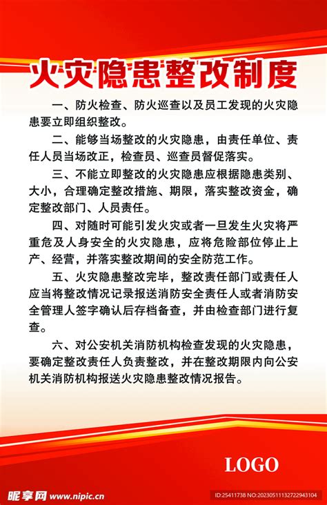 火灾隐患整改制度设计图海报设计广告设计设计图库昵图网