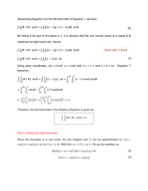 SOLUTION Stokes Theorem Practice Problem Studypool
