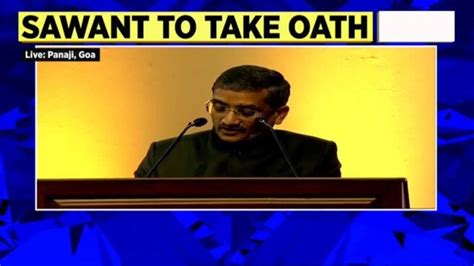 Watch Pramod Sawant Takes Oath As Cm Of Goa Again Goa News Goa Cm