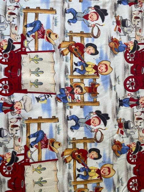 Cowpoke Flannel Fabric Yard Michael Miller 2003 Retired We Have