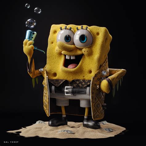 Digital Art Bubbles Cartoon Spongebob Squarepants Hd Wallpaper