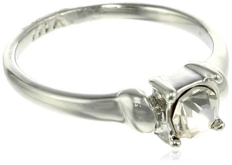Estele White Stone With Gold Band Classing Ring For Women