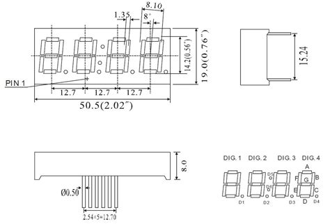 Inch Digits Rectangular Segment Led Clock Display With Rohs From Expert Manufacturer