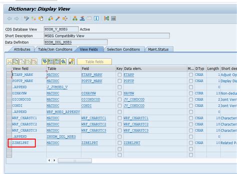 The Definitions Of Mseg And Nsdmvmseg Are Incons Sap Community