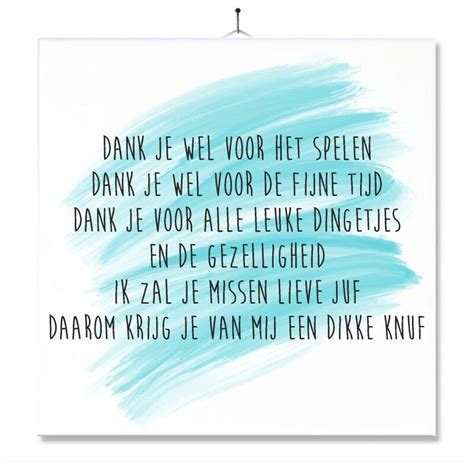 Spreuktegel Ik Zal Je Missen Juf