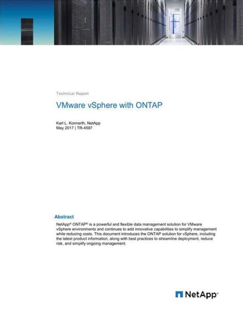 Tr 4597 Vmware Vsphere With Ontap Easy Learning
