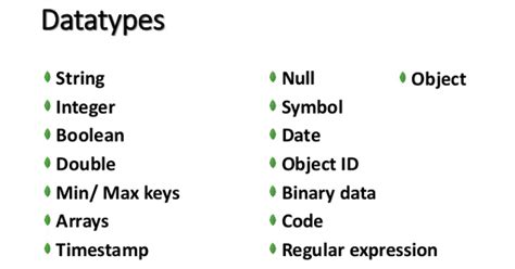 10 Tipos De Dados No MongoDB Felipe Toscano
