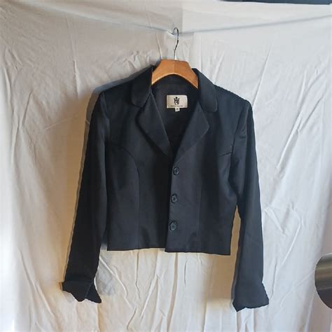 Anna Huling Collection Jackets And Coats Anna Huling Black Satin Bolero Jacket Poshmark