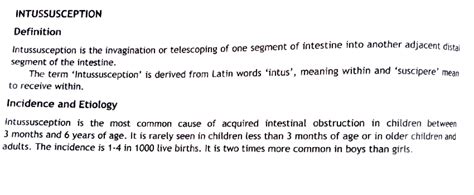 Pediatrics Intussusception Intussusception Definition Fntussuscept10n 1s The Mvagmat1on