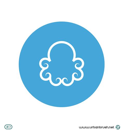 쭈꾸미 아이콘 일러스트 Ai 무료다운로드 Free Webfoot Octopus Icon 어반브러시