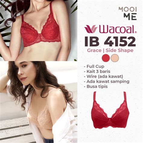Jual Wacoal Ib 4152r2 Bra Full Cup Wire Ada Kawat Busa Tipis Lace
