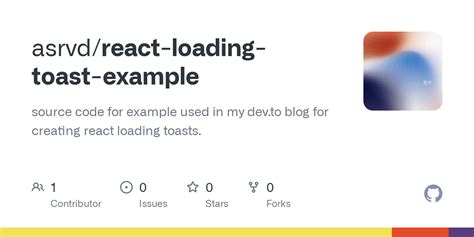 GitHub Asrvd React Loading Toast Example Source Code For Example