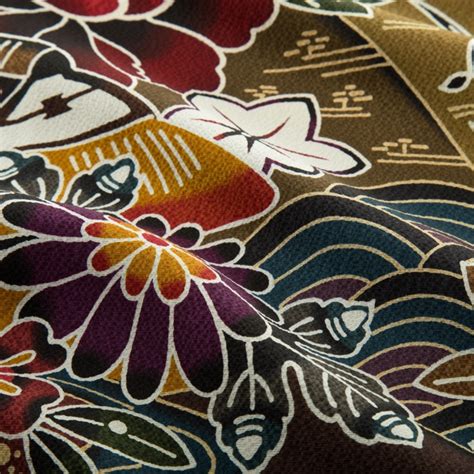 振袖レンタル 振袖ssサイズ 紅型風：花鳥図 墨色｜着物レンタル 安心フルセット宅配レンタル「わらくあん」