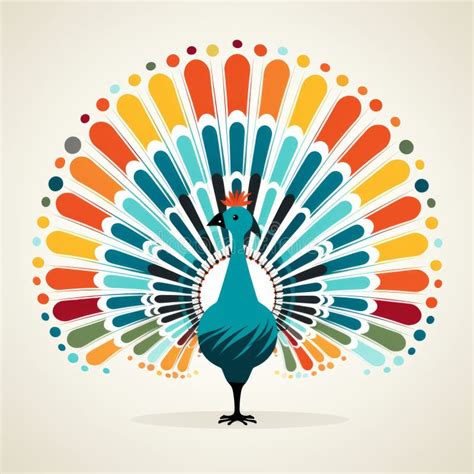 An Illustration Of A Colorful Peacock Stock Illustration Illustration