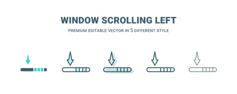 Window Scrolling Left Icon Outline And Filled Vector Image
