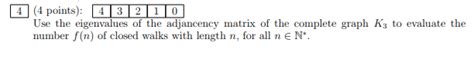 Solved Points Use The Eigenvalues Of The Chegg