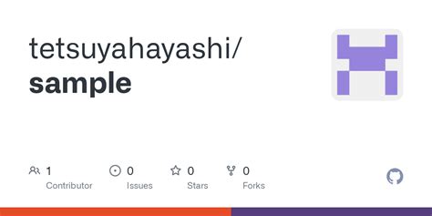 GitHub Tetsuyahayashi Sample