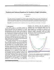 Conductor Height Calculations Parabola Vs Catenary Equations Course
