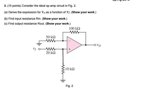 Solved Consider The Op Circuit Shown Below Derive An Cheggcom Images