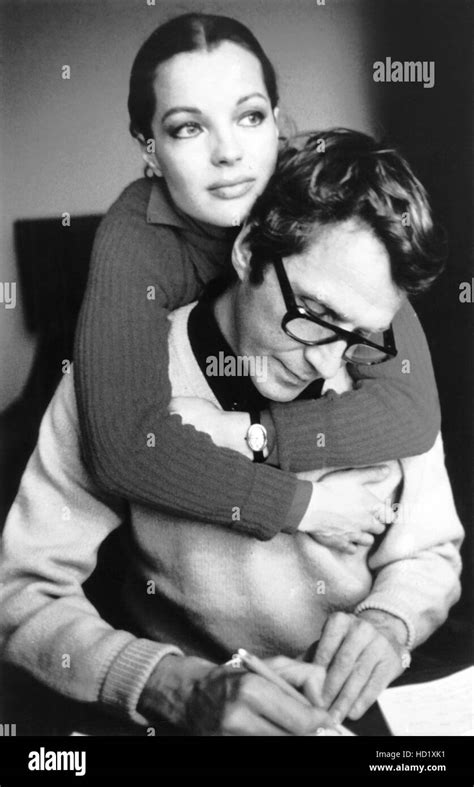 Romy Schneider Embracing Her First Husband Director Harry Meyen