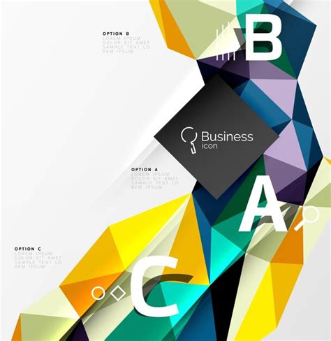 Premium Vector Triangle Mosaic Vector Abstract Template Vector Abstract Background For