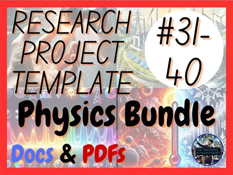 Physics Science Research Project Templates 31 40 Bundle Teaching