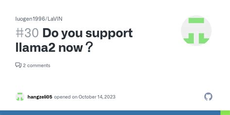 Do You Support Llama2 Now？ · Issue 30 · Luogen1996lavin · Github