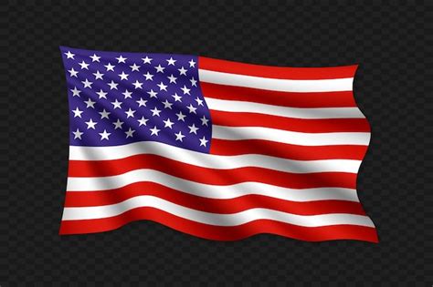 3d размахивание векторной иллюстрацией флага сша Премиум векторы
