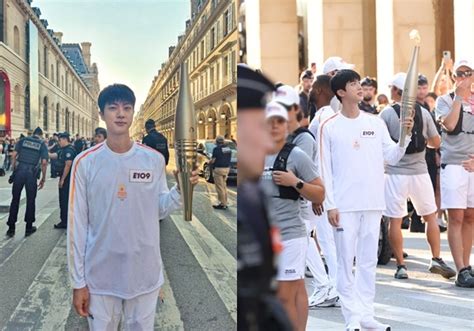 Bts 진 ‘파리 올림픽 성화봉송 “뜻깊은 순간 참여해 영광”