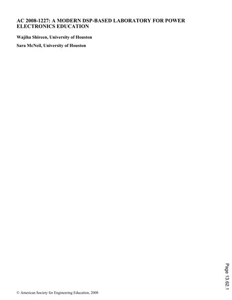 Pdf A Modern Dsp Based Laboratory For Power Electronics Education