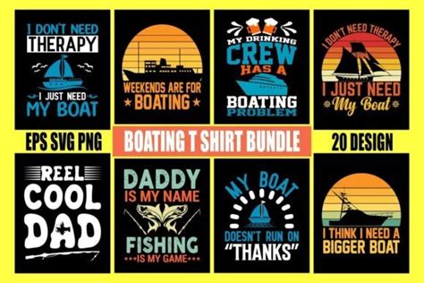 Boating T Shirt Design Bundle Bundle · Creative Fabrica