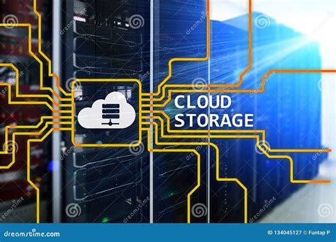 Cloud Data Storage Concept On Server Room Background Stock Image Image Of Platform Tech
