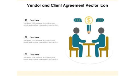 Vendor And Client Agreement Vector Icon Powerpoint Templates Slides And Graphics