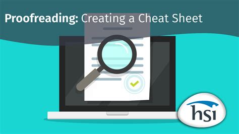 Proofreading Creating A Cheat Sheet Hsi