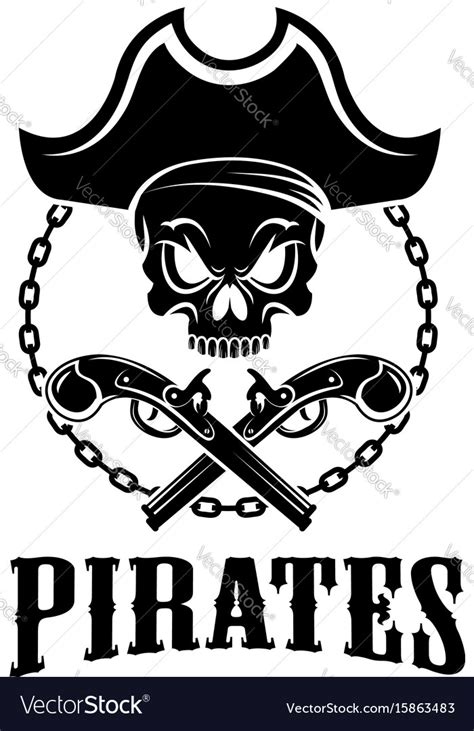 Pirate Jolly Roger Icon For Piracy Flag Royalty Free Vector