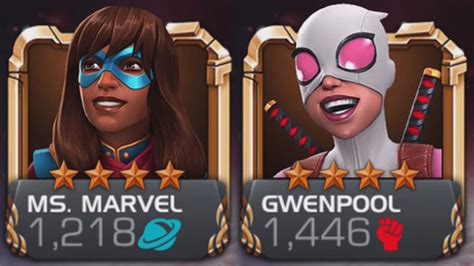 GWENPOOL AND KAMALA KHAN LEVELLING UP MARVEL Contest Of Champions Gameplay YouTube