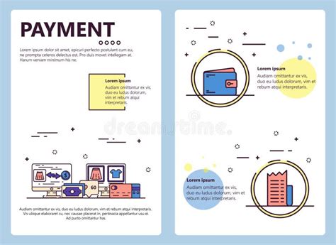 Payment Brochure Flyer Design Template Stock Illustration