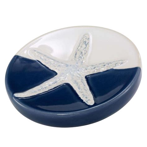 Avanti Linens Batik Coastal Multicolored Ceramic Soap Dish Ace Hardware