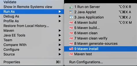 Eclipse Java Maven Project Building With Clean Install Run As