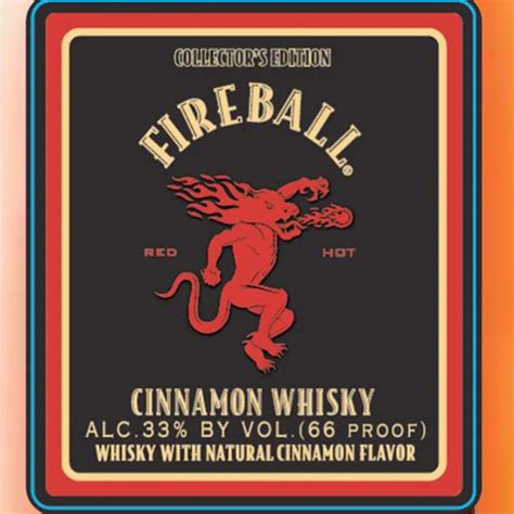 Fireball Whiskey Label