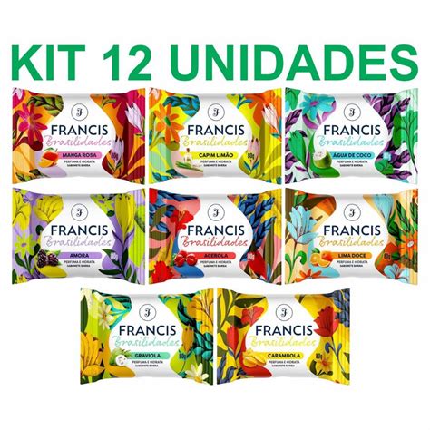 Kit 12 Sabonetes Francis Brasilidades A Escolher 80g Shopee Brasil