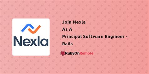 Work Remotely At Nexla As A Principal Software Engineer Rails R Rubyonremote
