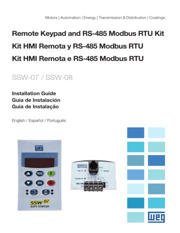 WEG SSW SSW Soft SSW Remote Keypad And RS Modbus RTU Kit SSW HMI REM